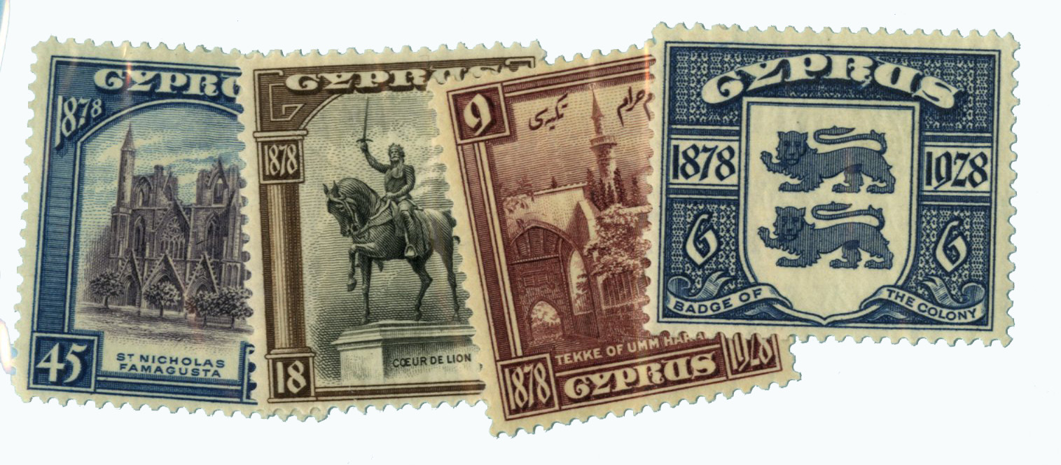 119-22 - 1928 Cyprus - Mystic Stamp Company