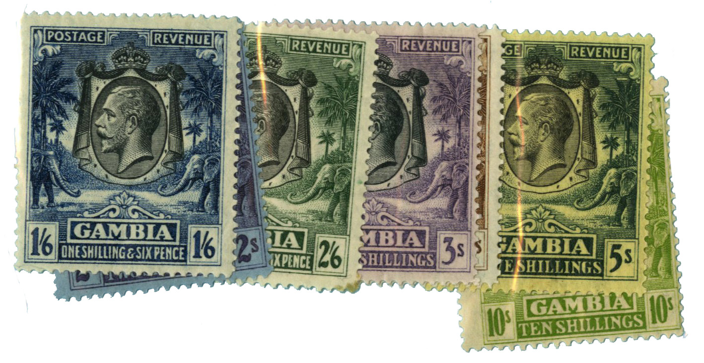 114-20 - 1922-27 Gambia - Mystic Stamp Company