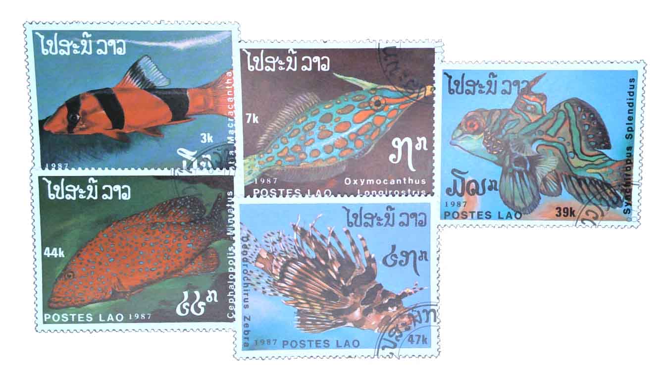 820//25 - 1987 Laos - Mystic Stamp Company