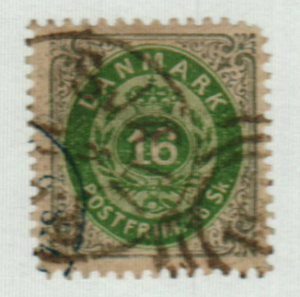 20 - 1871 Denmark - Mystic Stamp Company