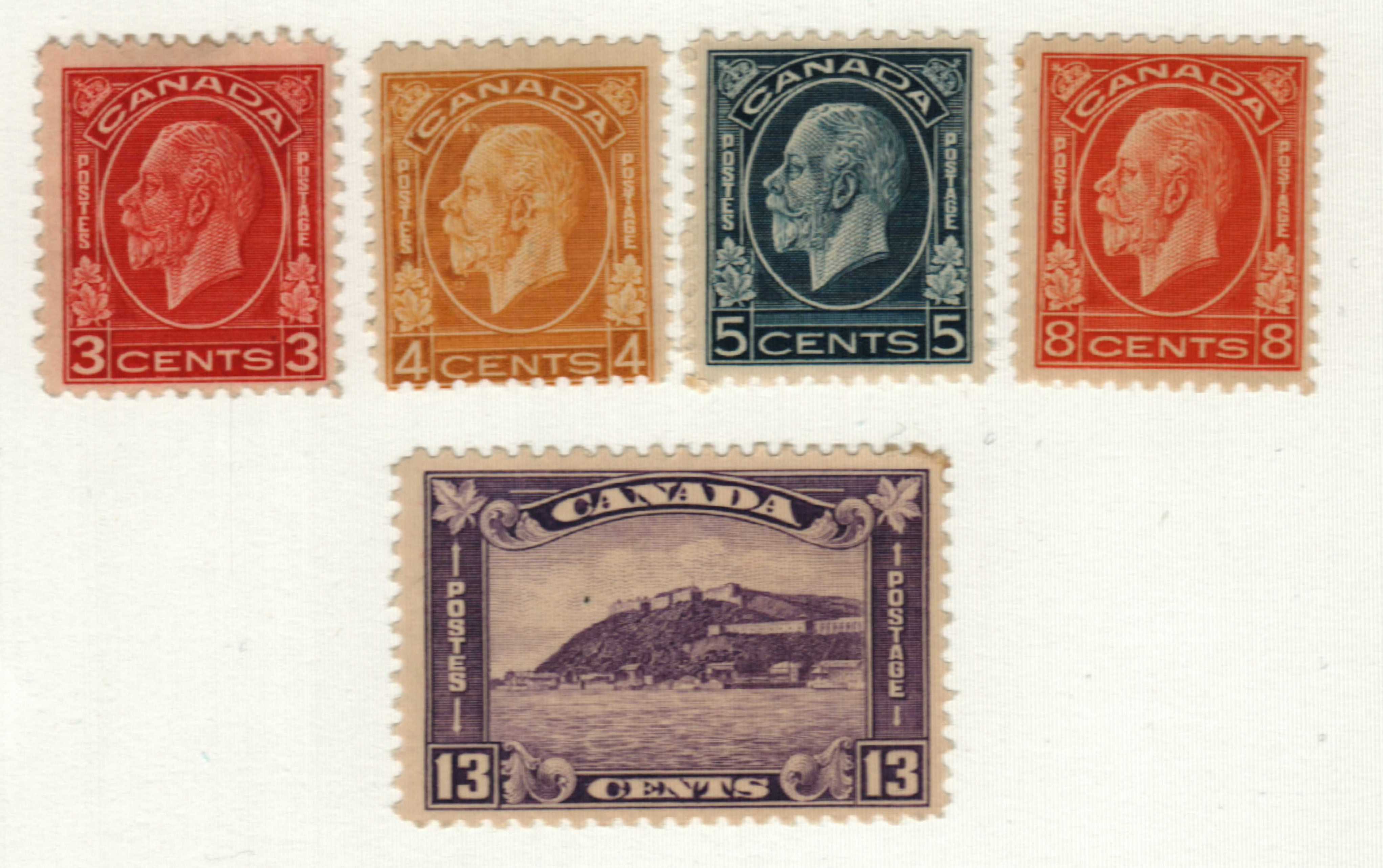 197-201 - 1932 Canada - Mystic Stamp Company
