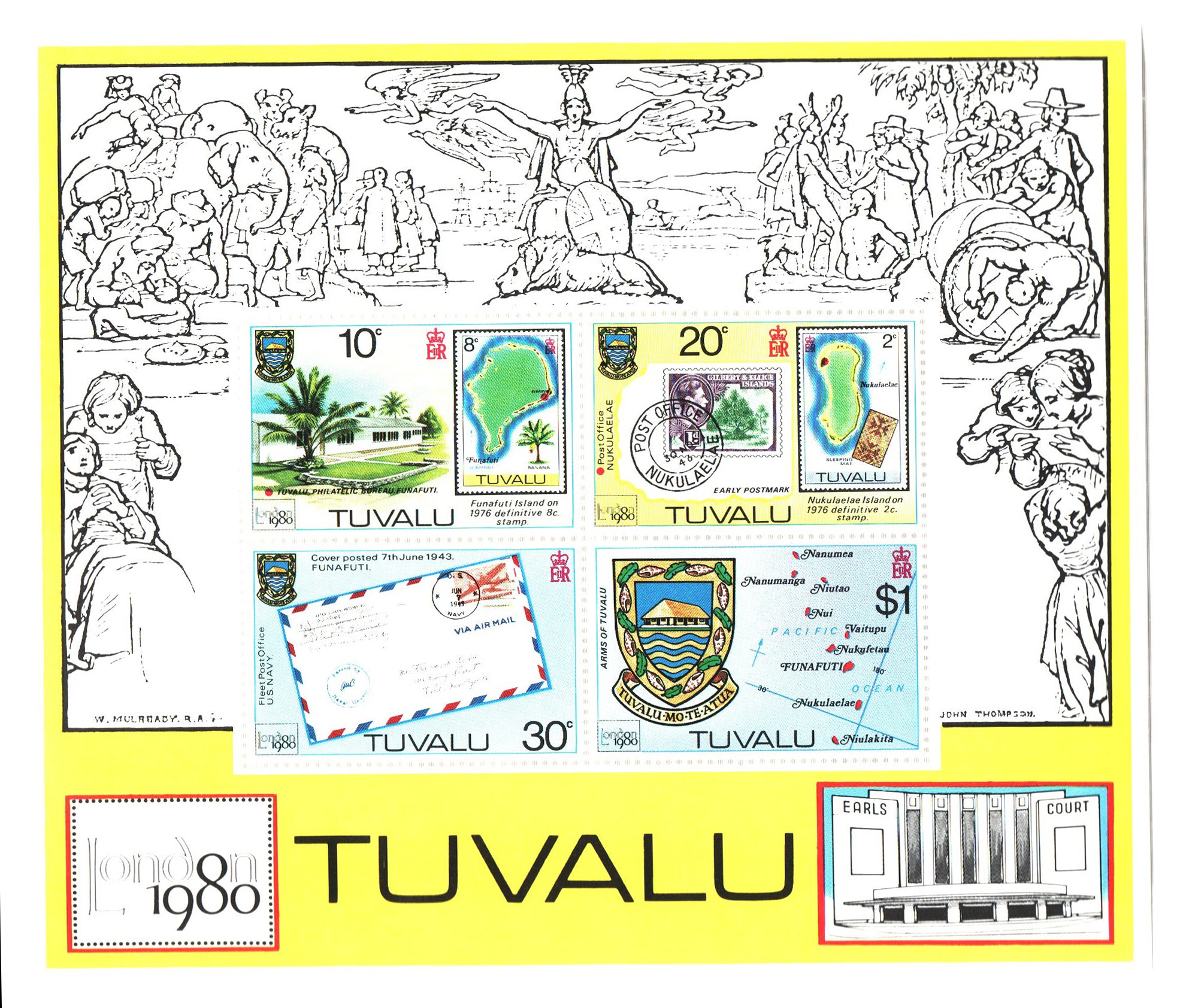 136a - 1980 Tuvalu - Mystic Stamp Company