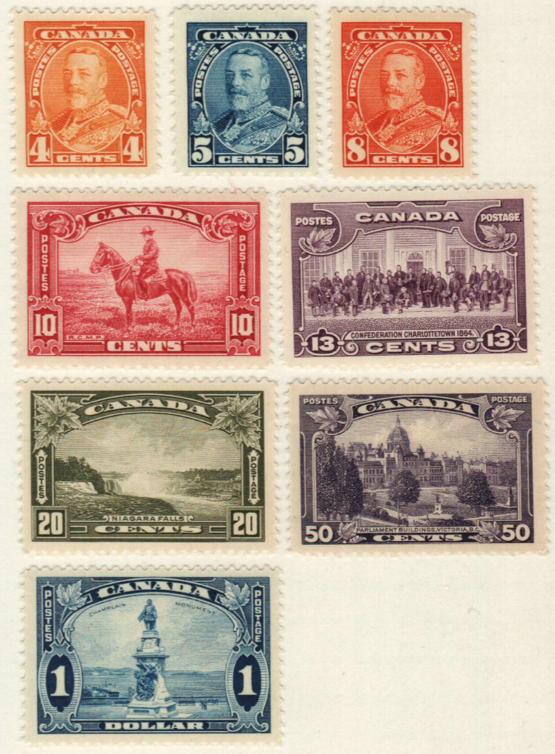 220-27 - 1935 Canada - Mystic Stamp Company