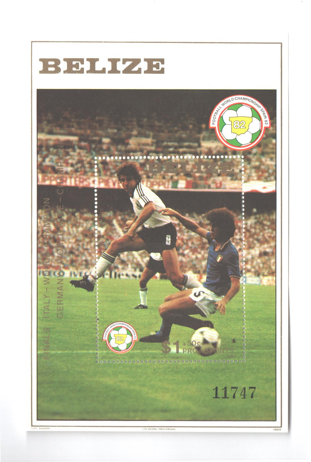 B7 - 1982 Belize - Mystic Stamp Company