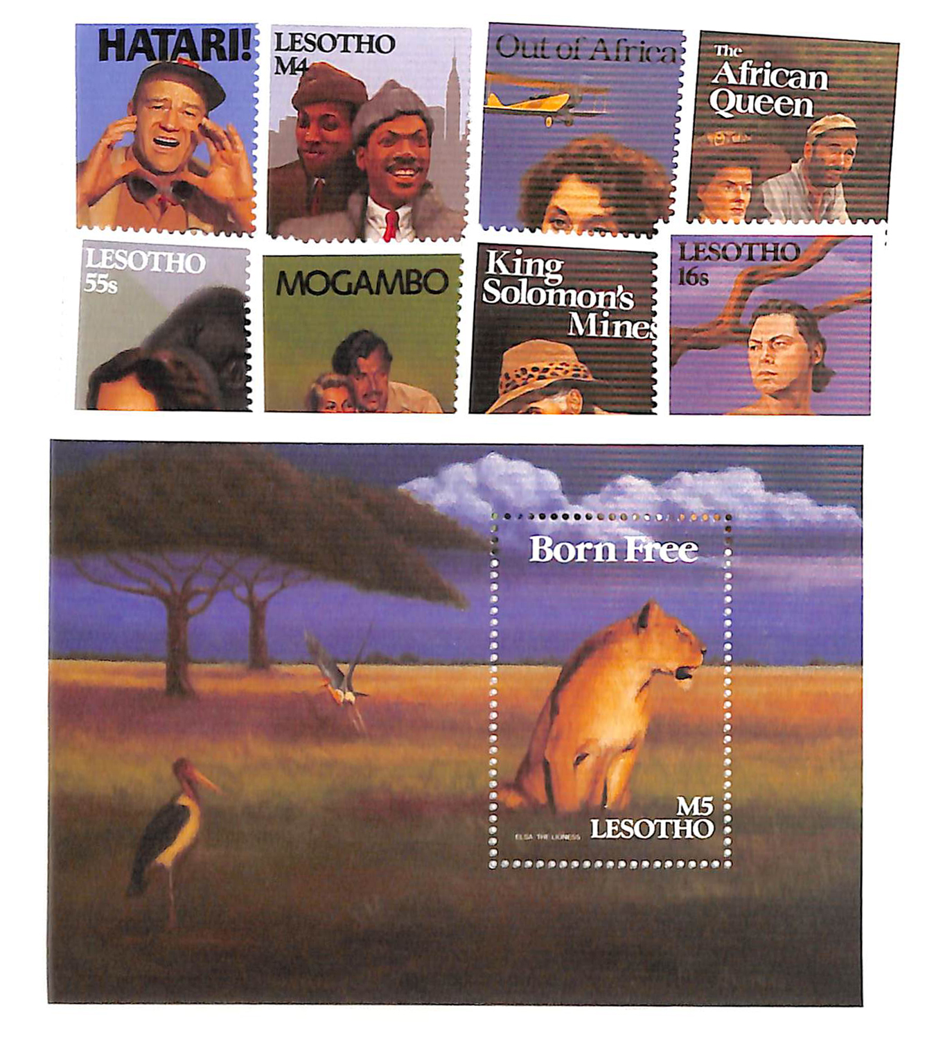 817-25 - 1991 Lesotho - Mystic Stamp Company