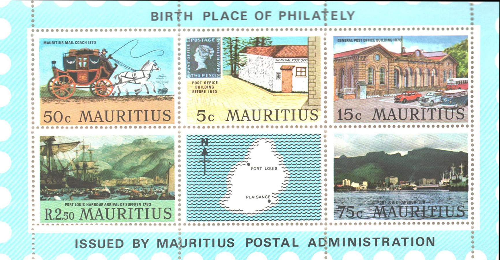 380a - 1970 Mauritius - Mystic Stamp Company