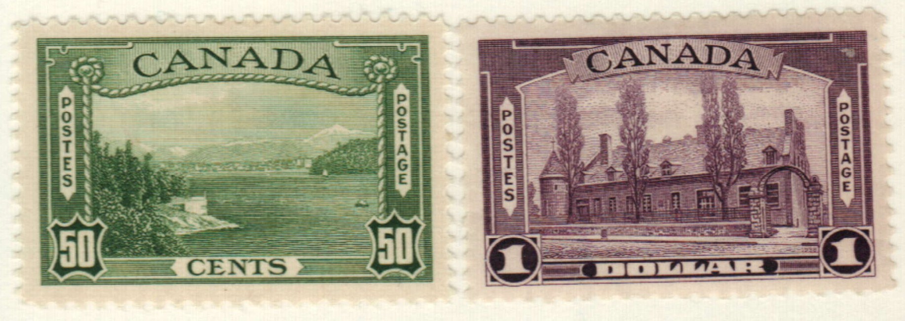 244-45 - 1938 Canada - Mystic Stamp Company