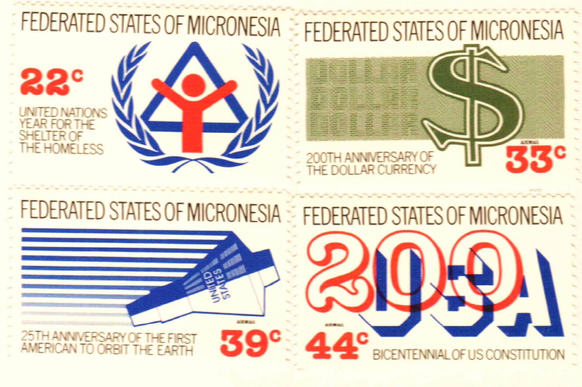 56/C30 - 1987 Micronesia - Mystic Stamp Company