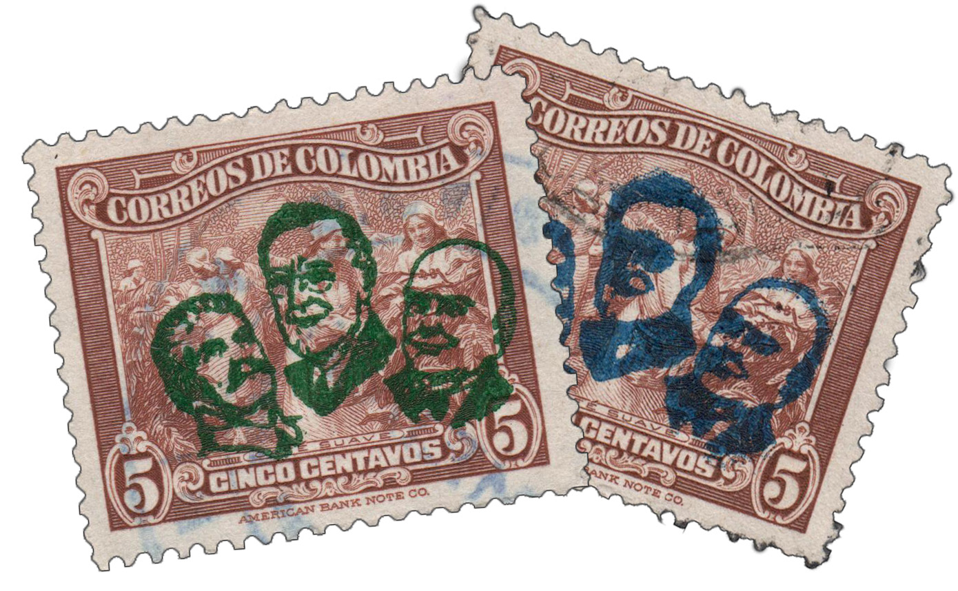 520//22 - 1945 Colombia - Mystic Stamp Company