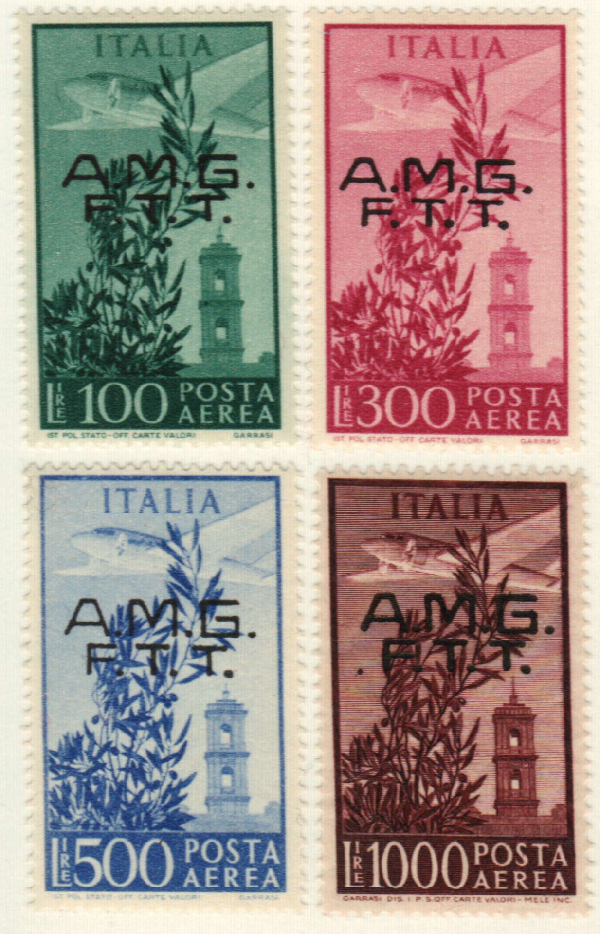 C13-16 - 1948 Italy - Trieste - Mystic Stamp Company