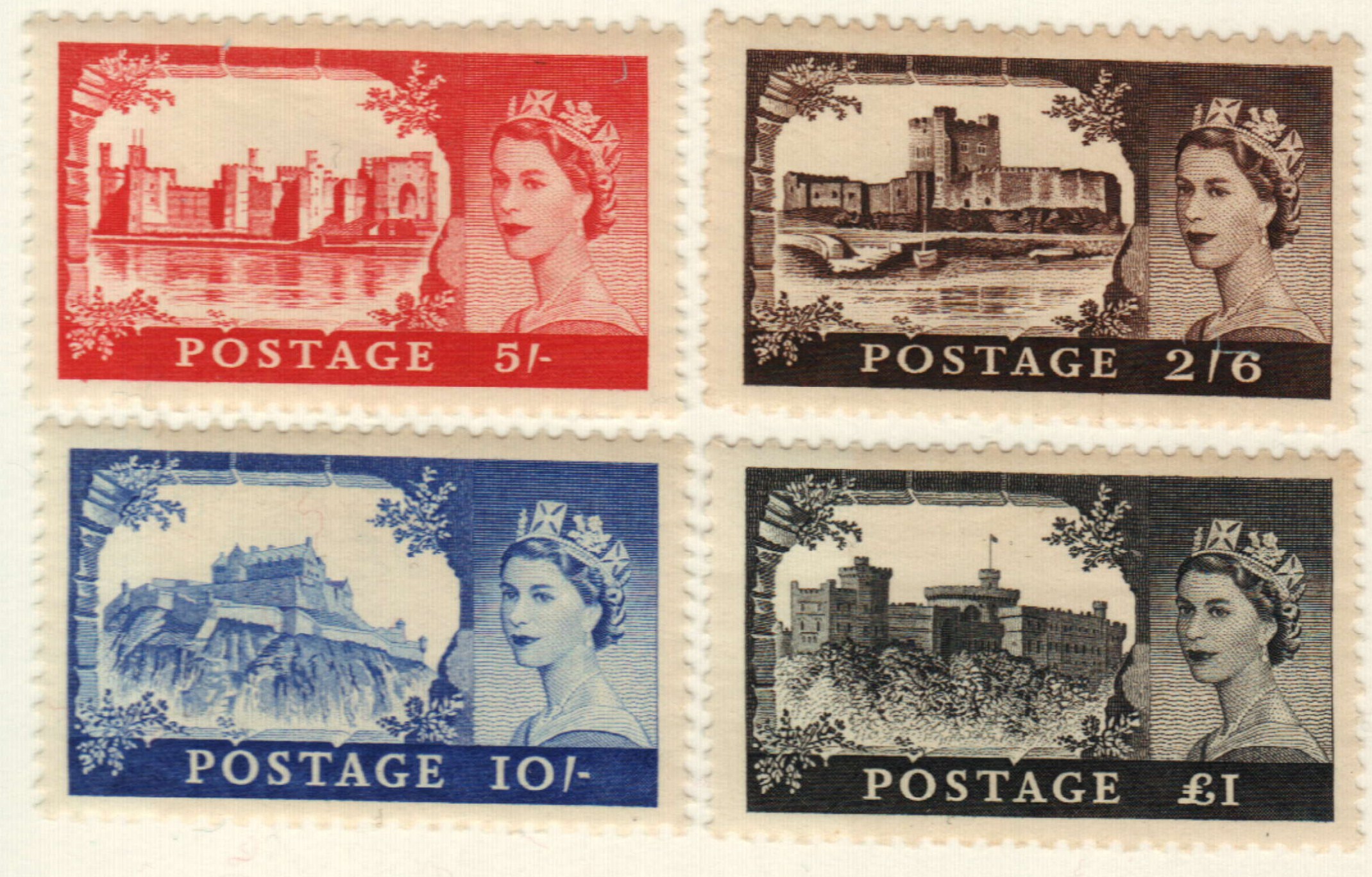 309-12 - 1955 Great Britain - Mystic Stamp Company