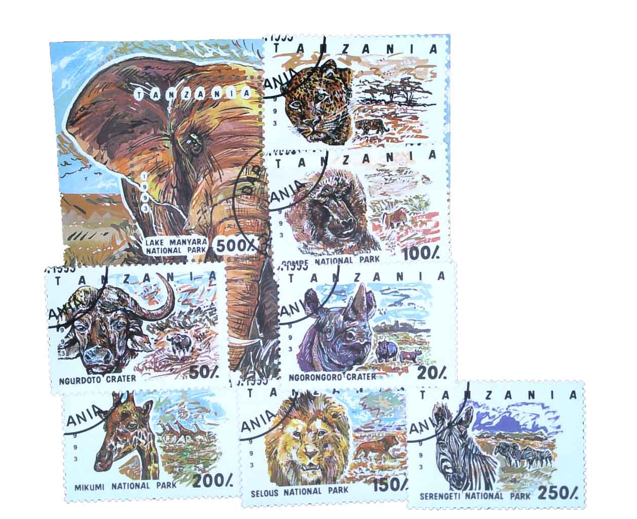 1185-92 - 1993 Tanzania - Mystic Stamp Company