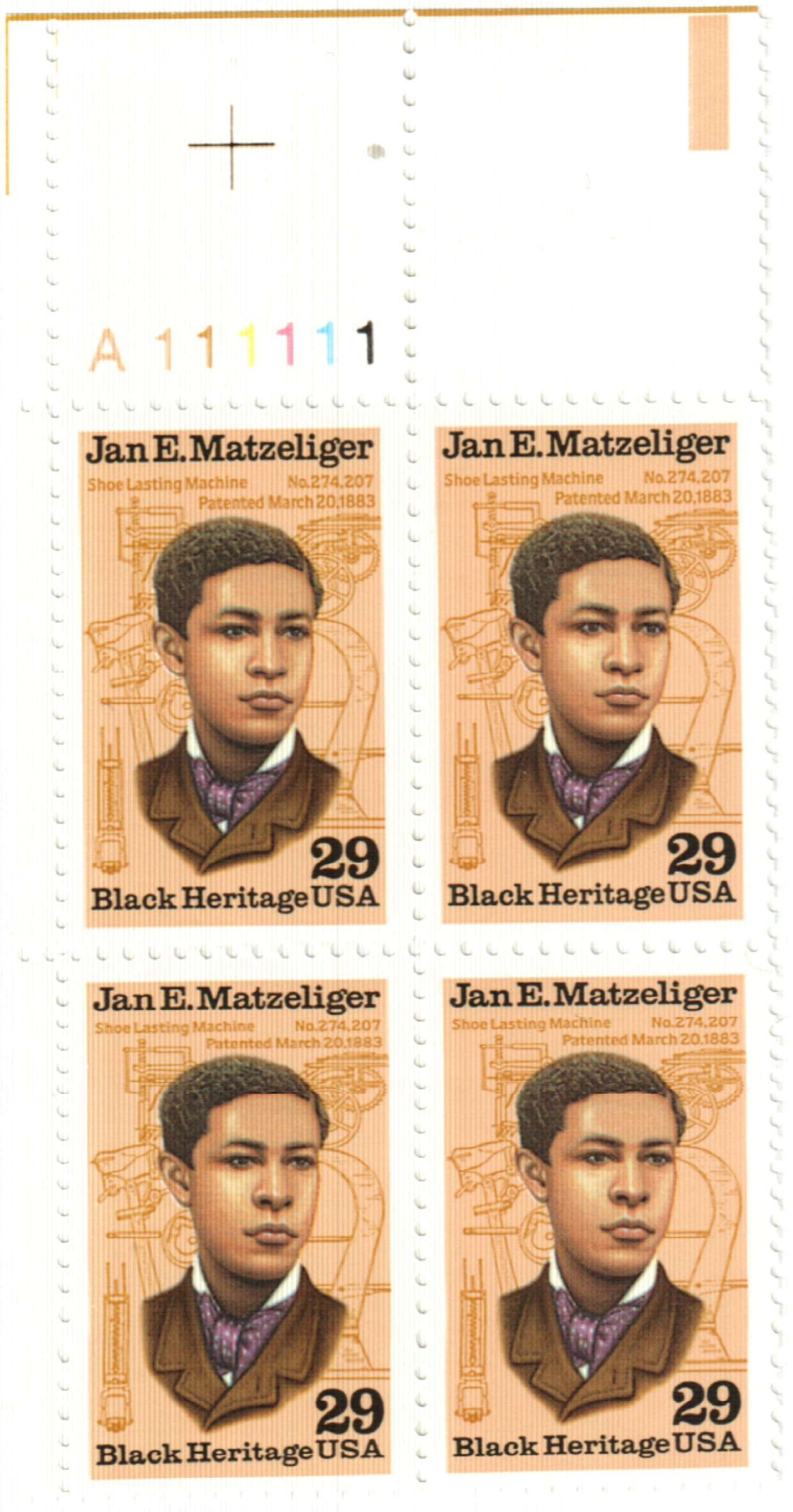 2567 - 1991 29c Black Heritage: Jan E. Matzeliger - Mystic Stamp Company