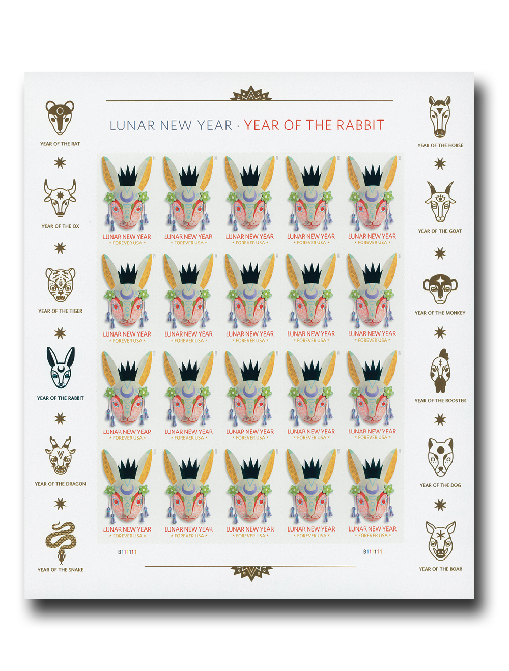 5744 - 2023 First-Class Forever Stamp - Lunar New Year: Year of the ...