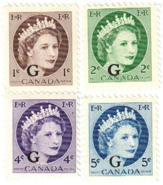 O40-44 - 1955-56 Canada - Mystic Stamp Company