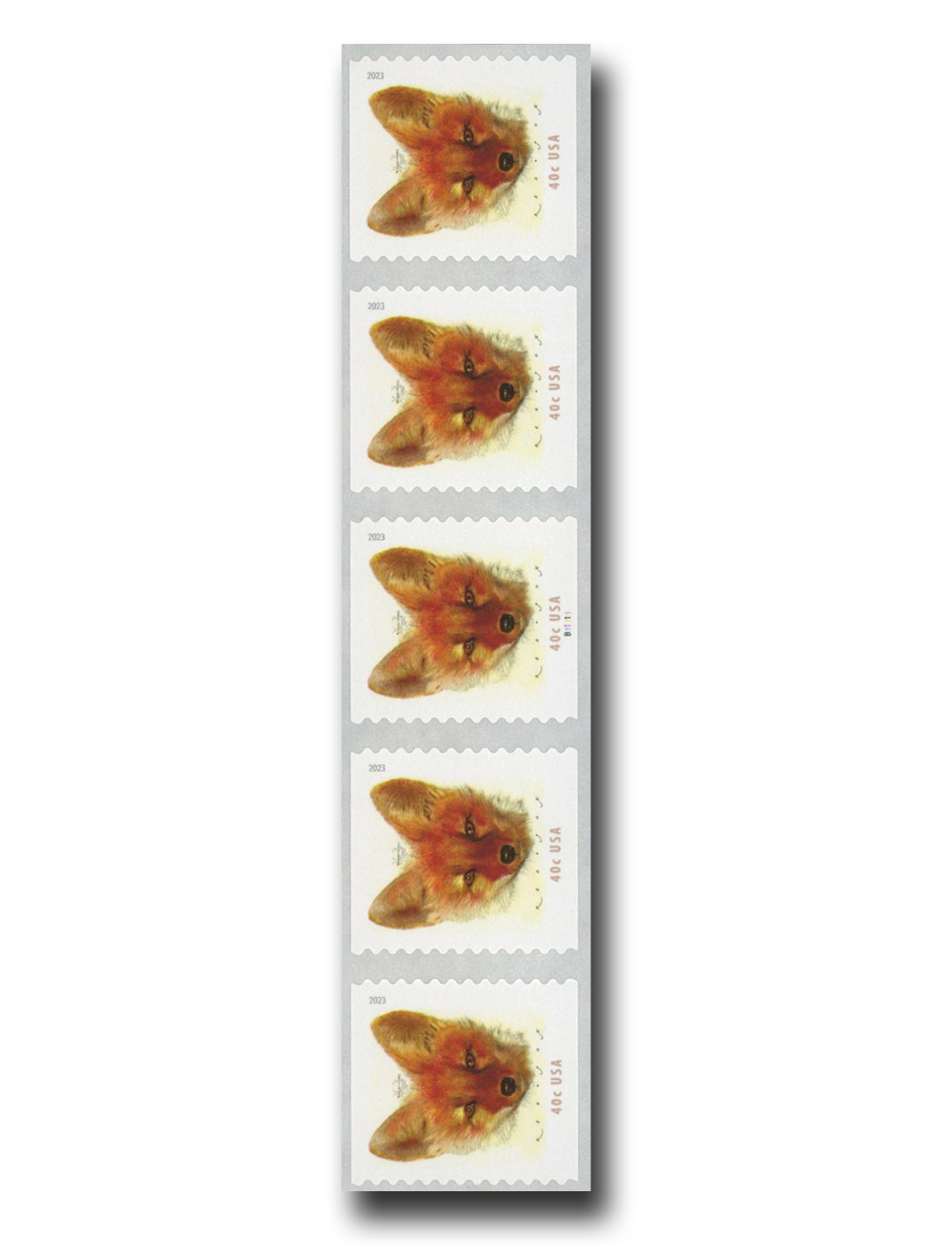 5743 - 2023 40c Red Fox (Coil Stamp) - Mystic Stamp Company