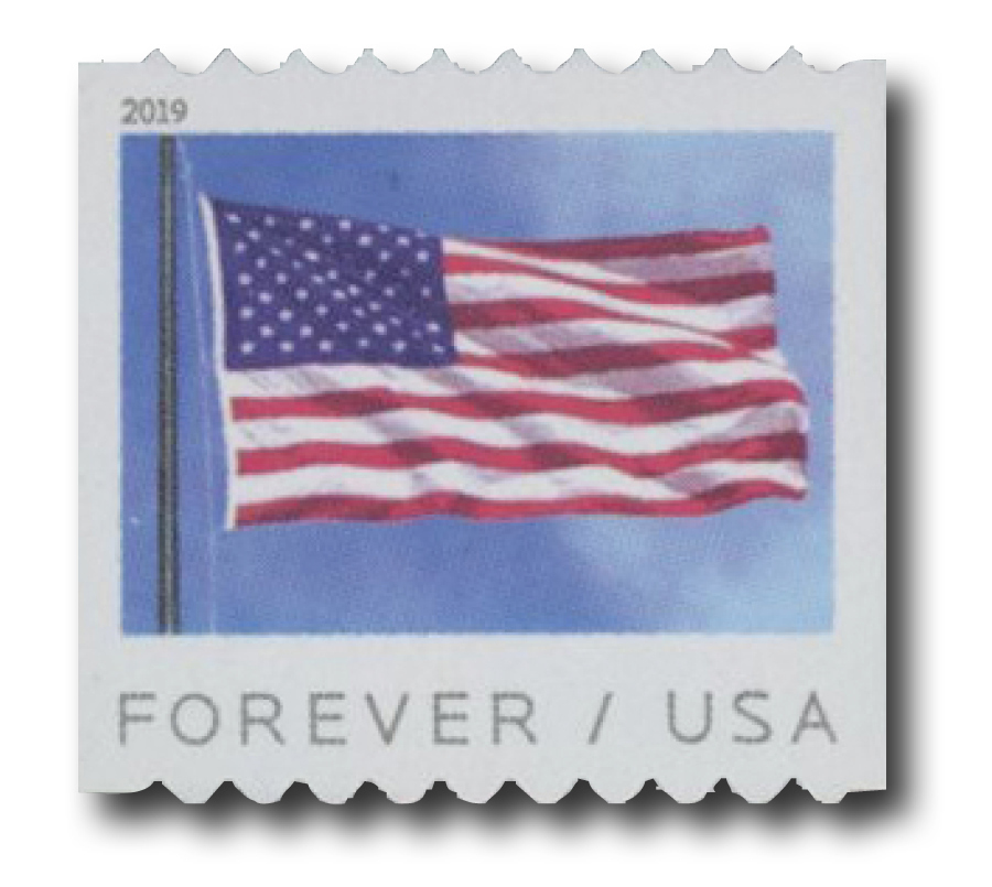 5342(CF1) - 2019 First-Class Forever US Flag - COUNTERFEIT STAMP - Mystic Stamp Company