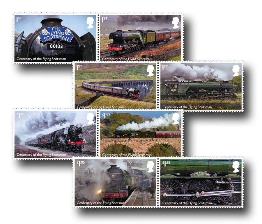 MFN458 - 2023 The Flying Scotsman Set of 8 Mint Stamps, Great Britain ...