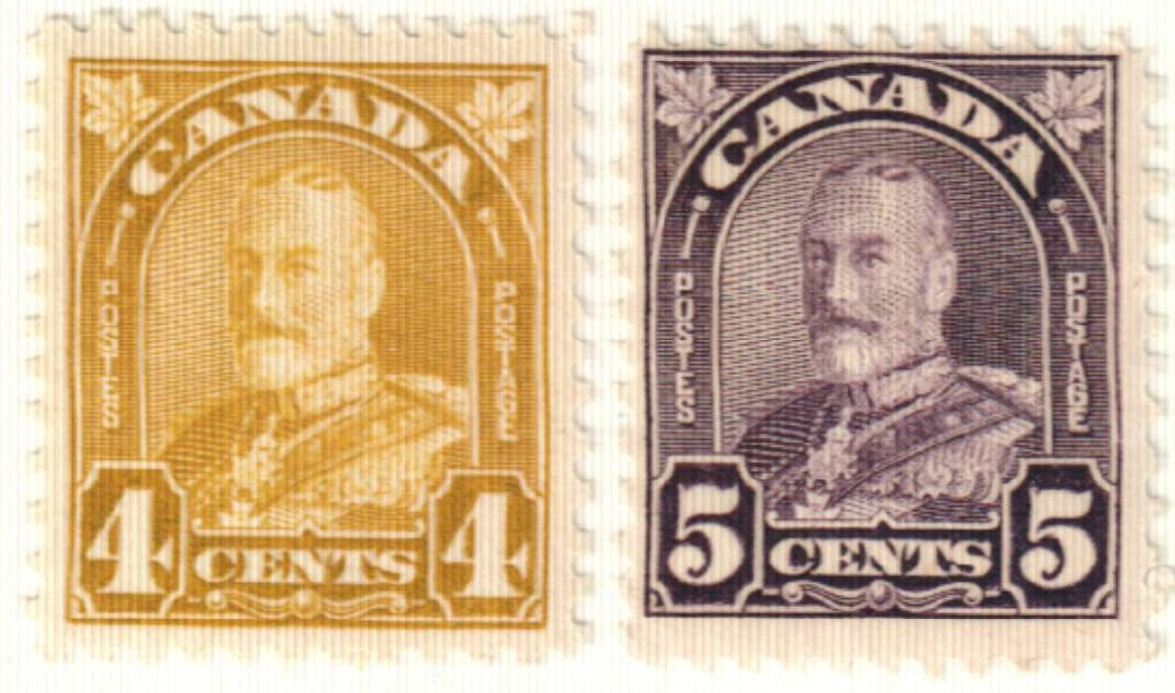 168-69 - 1930 Canada - Mystic Stamp Company