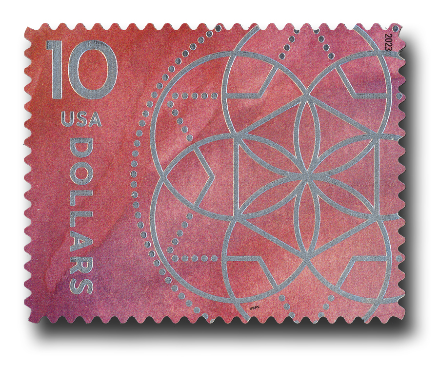 5755 - 2023 $10 Floral Geometry - Mystic Stamp Company