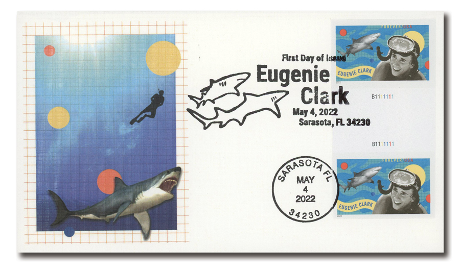 5693a - 2022 First-Class Forever Stamp - Imperforate Eugenie Clark ...