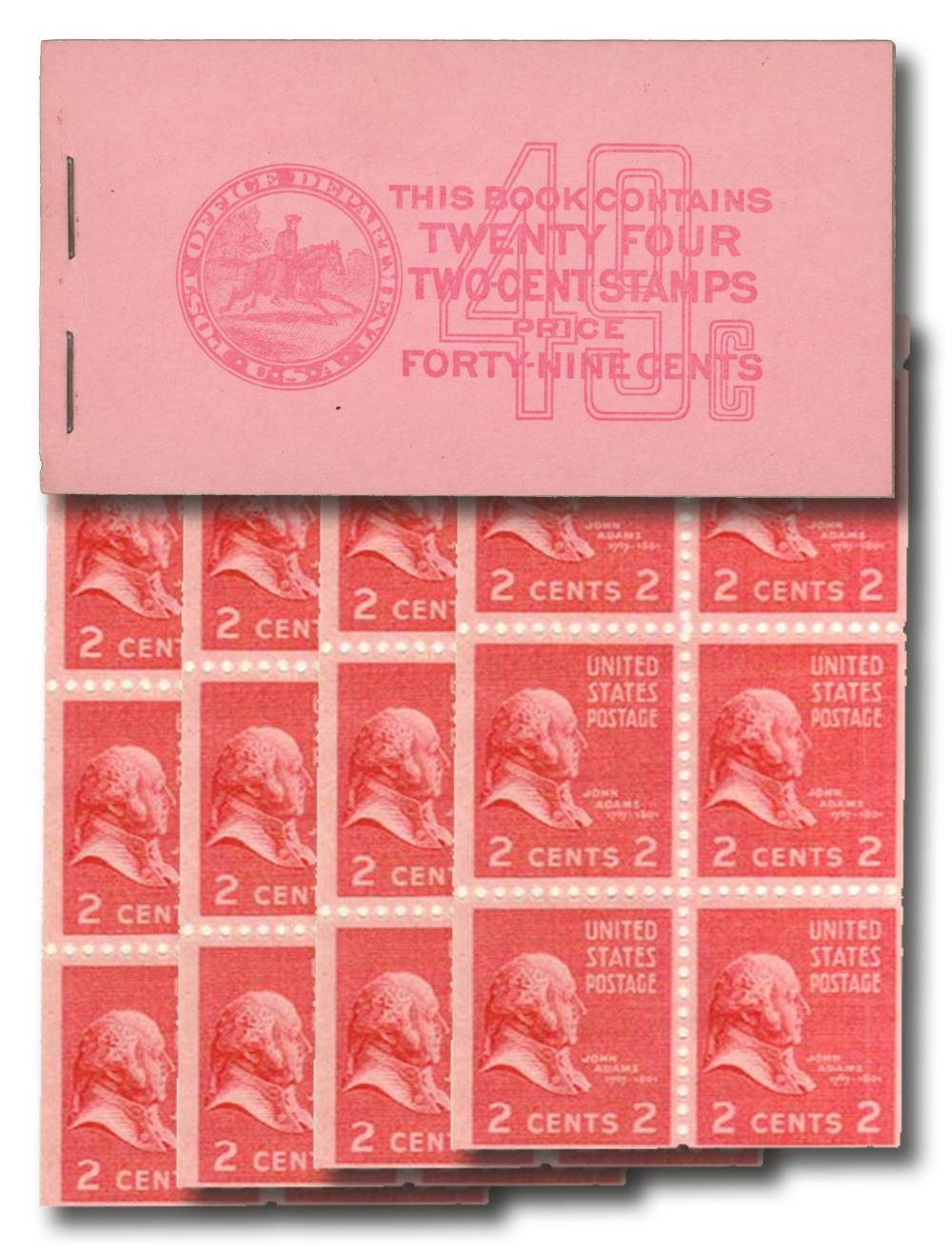 BK98 - 1939 2c Adams, Entire Booklet - Mystic Stamp Company