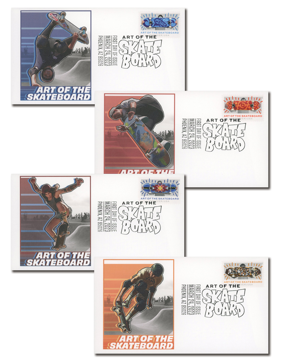 5763-66 - 2023 First-Class Forever Stamps - The Art of the Skateboard ...