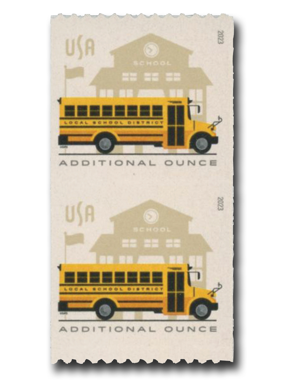 5741 - 2023 Forever Additional Ounce School Bus (Coil Stamp) - Mystic Stamp Company