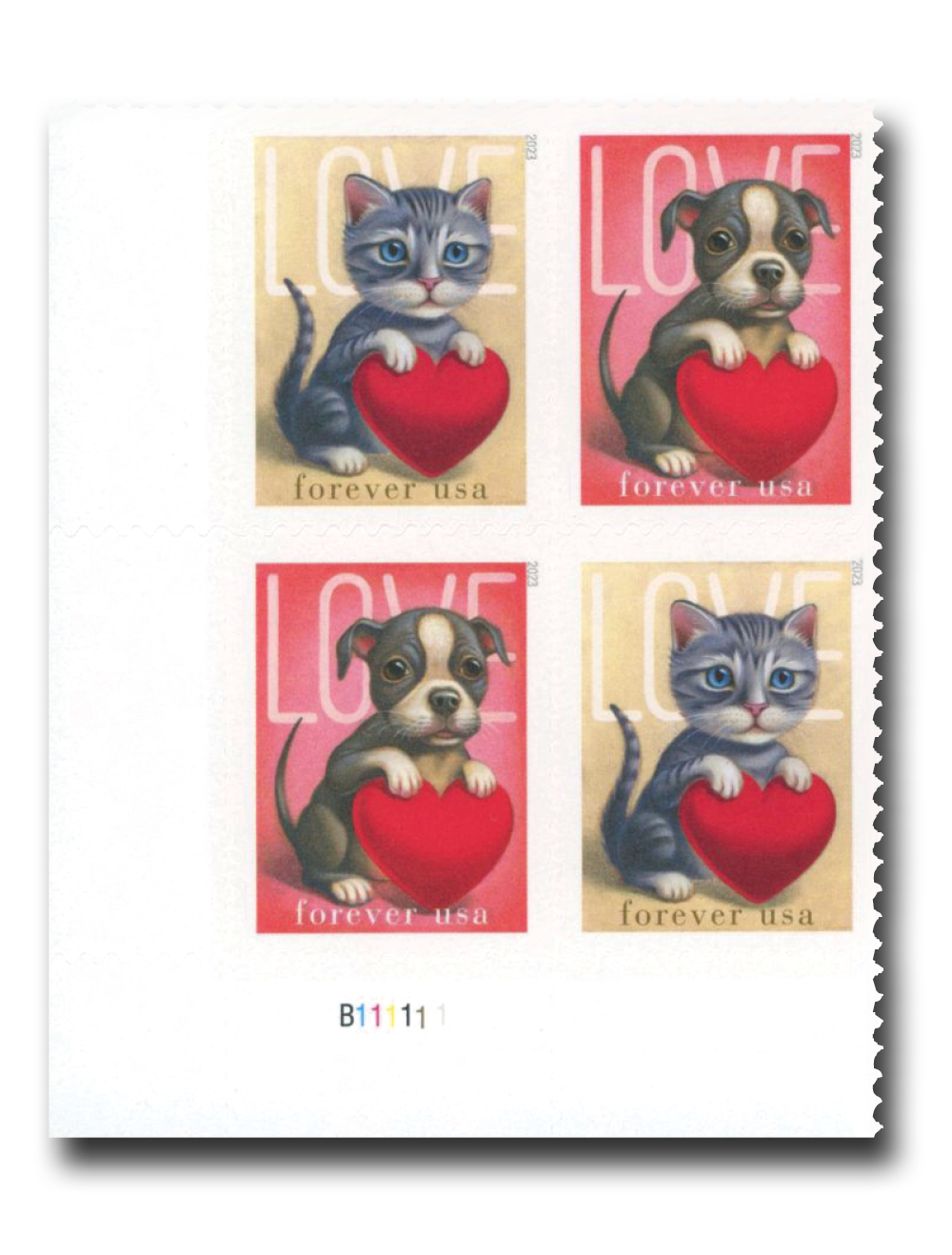 5745-46 - 2023 First-Class Forever Stamps - Love: Kitten & Puppy ...