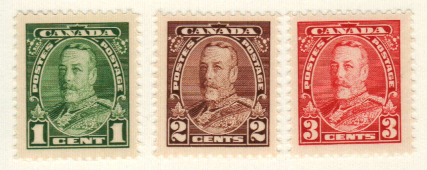 217-19 - 1935 Canada - Mystic Stamp Company