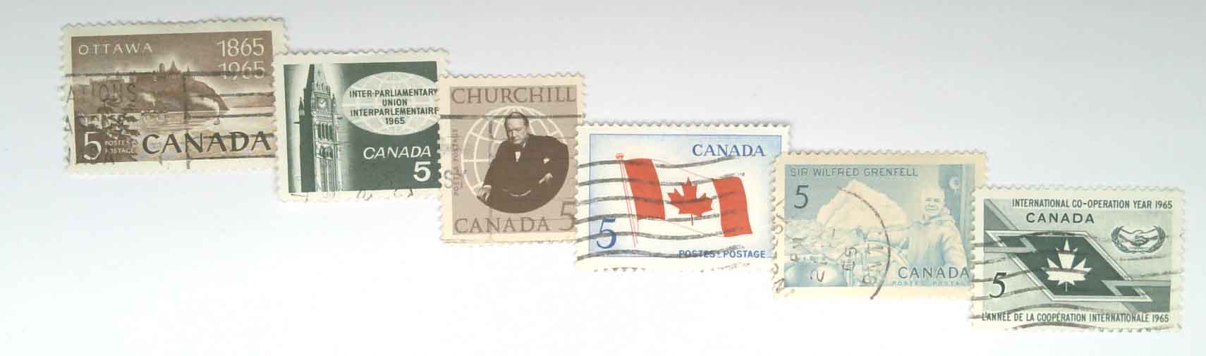 437-42 - 1965 Canada - Mystic Stamp Company