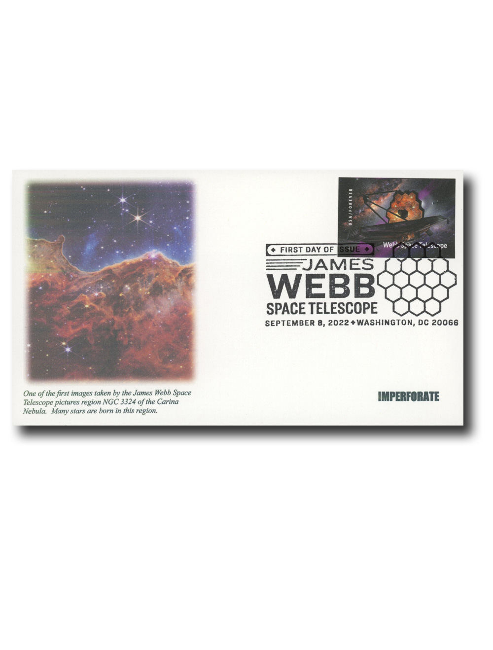5720a - 2022 First-Class Forever Stamp - Imperforate James Webb Space ...