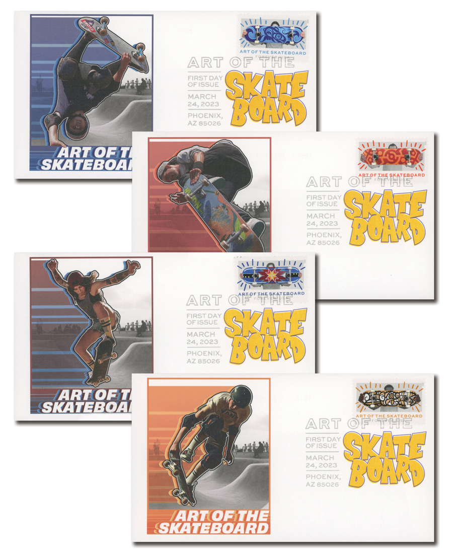 5763-66 - 2023 First-Class Forever Stamps - The Art of the Skateboard ...