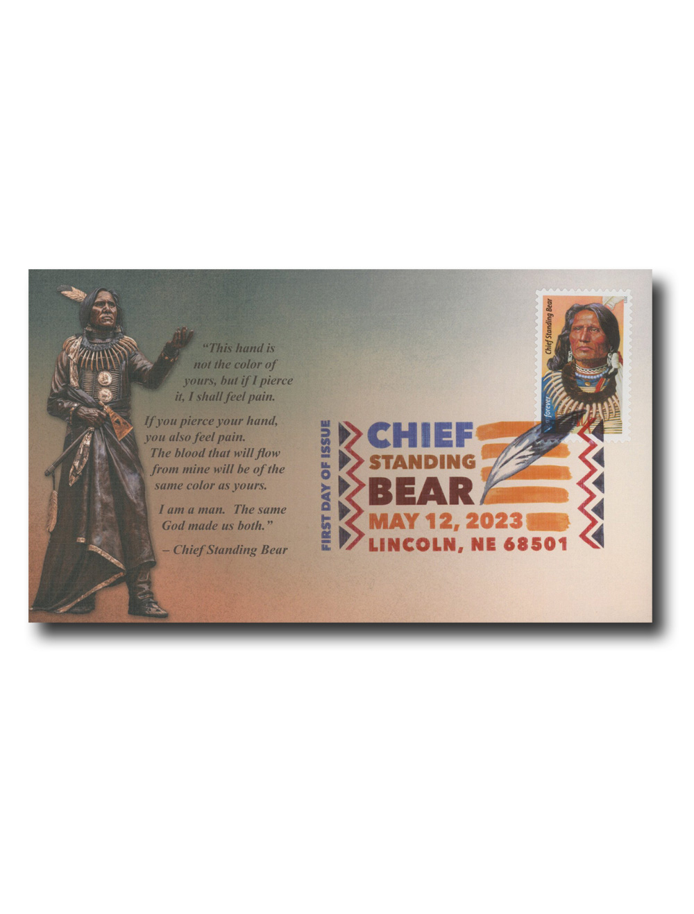 5798 - 2023 First-Class Forever Stamp - Chief Standing Bear - Mystic ...