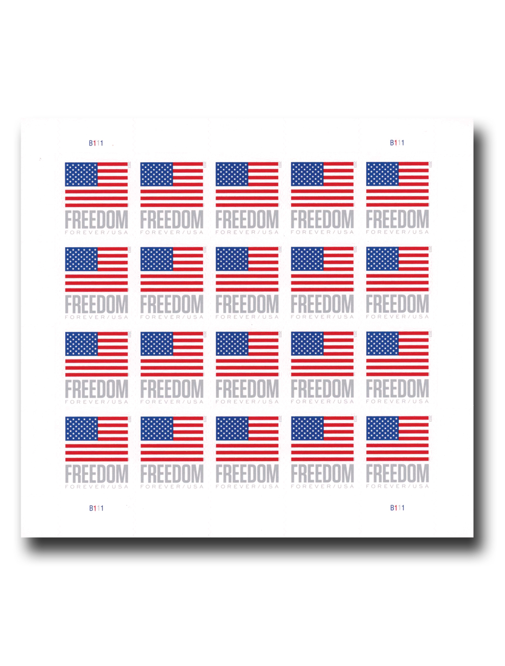 5787 - 2023 First-Class Forever Stamp - US Flags (from BCA Pane ...