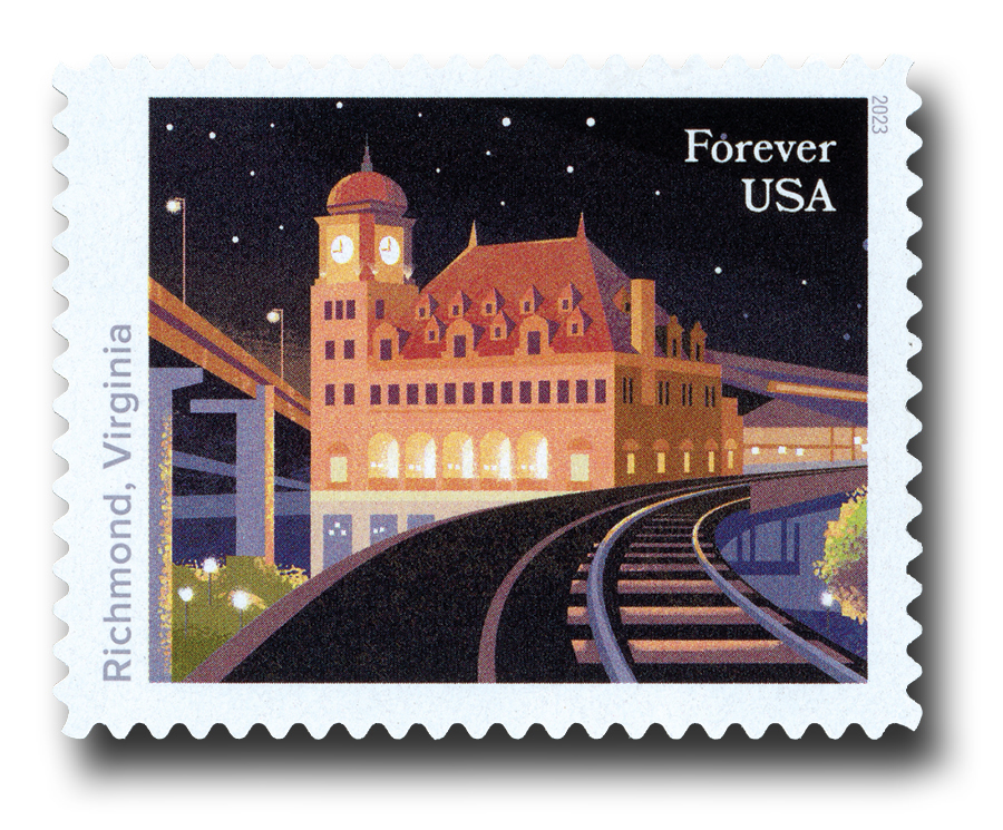 5759 - 2023 First-Class Forever Stamp - Historic Railroad Stations ...
