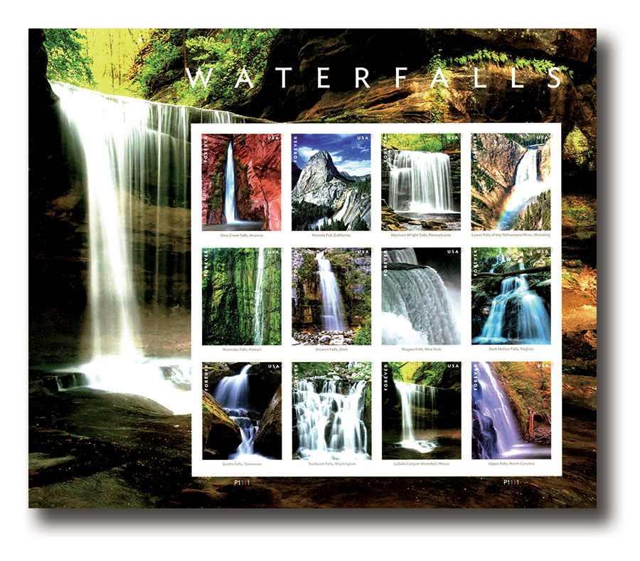 5800 - 2023 First-Class Forever Stamps - Waterfalls - Mystic Stamp Company