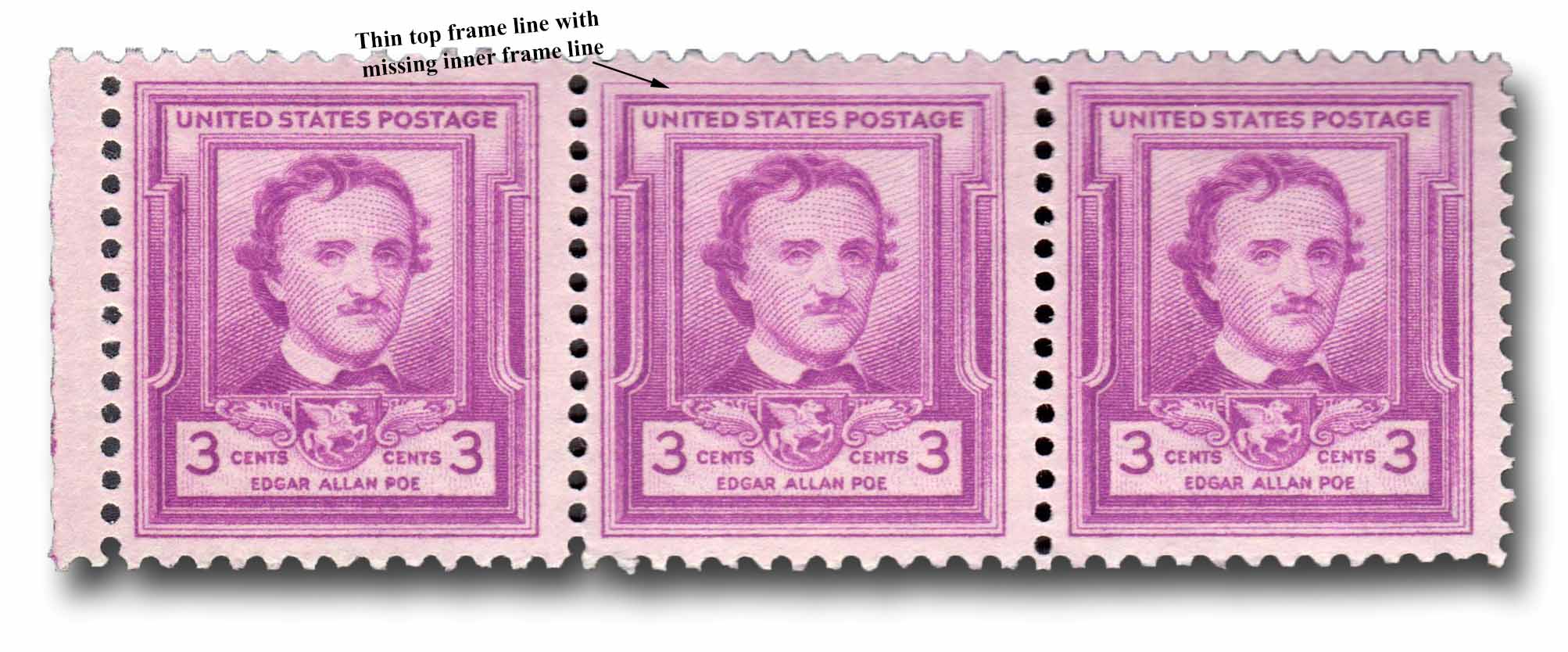 986 - 1949 3c Edgar Allan Poe - Mystic Stamp Company