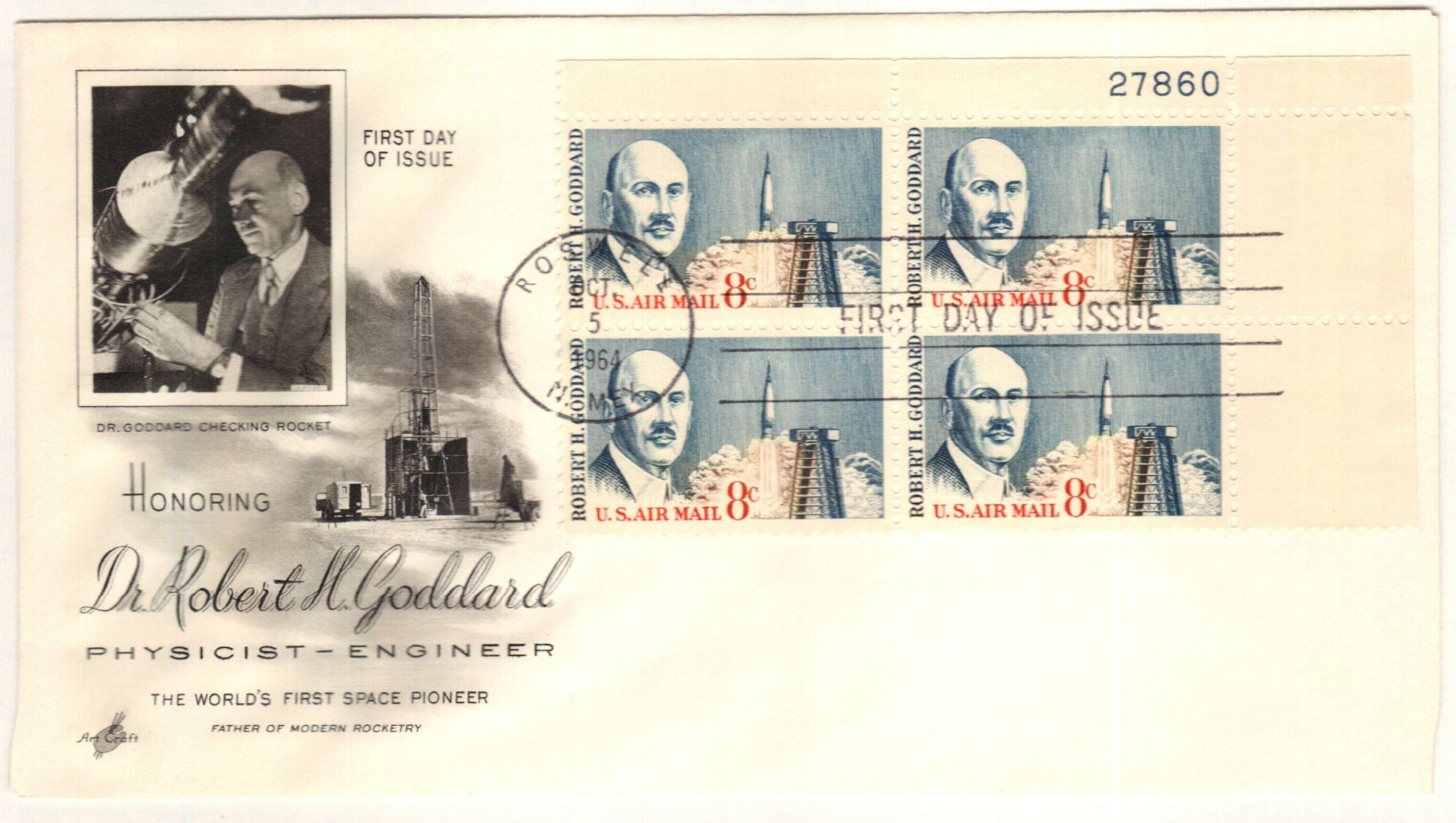 C69 - 1964 8c Robert H Goddard - Mystic Stamp Company