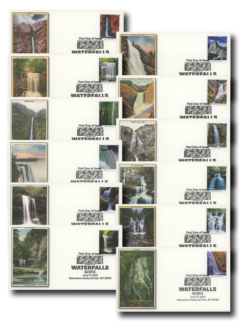5800 - 2023 First-Class Forever Stamps - Waterfalls - Mystic Stamp Company