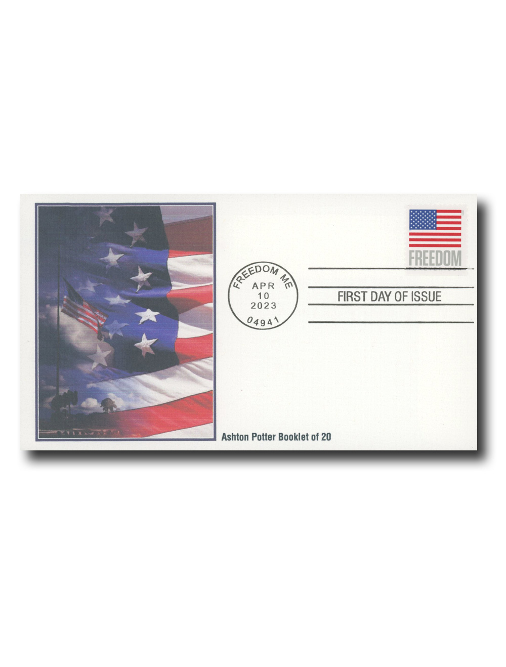 5790 - 2023 First-Class Forever Stamp - US Flags (from AP Booklet ...