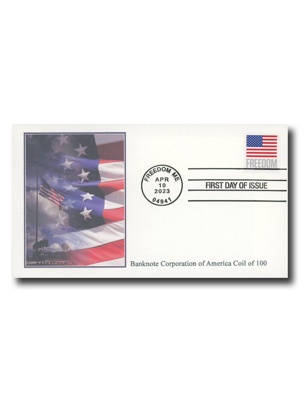 5789A - 2023 First-Class Forever Stamp - US Flags (BCA Coil, Die cut 11 ...
