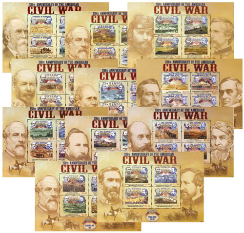M11556 - 2011 set of 11 Civil War Sheets - Mystic Stamp Company