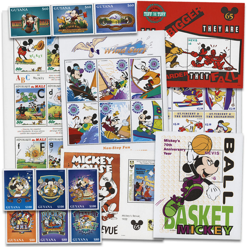 M11750 - Mickey Mouse Stamps, Set of 56 - Mystic Stamp Company