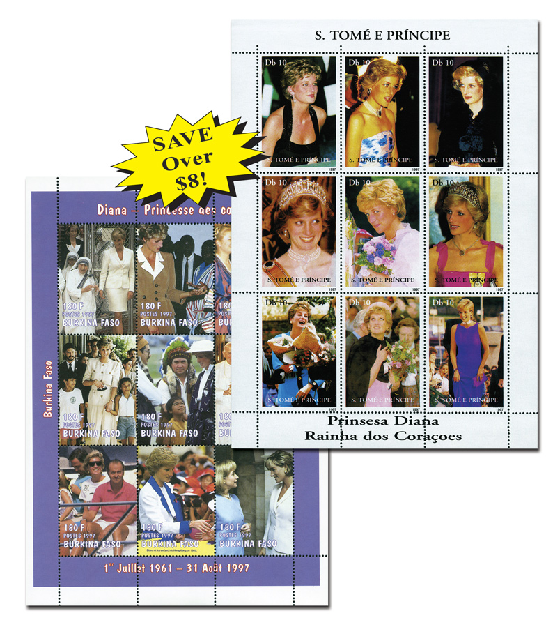 M5902 - Princess Diana, Mint, Set of 2 Sheets, Worldwide - Mystic Stamp ...