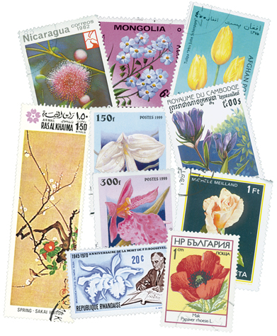 M5921 - Flowers, 500 stamps, Used - Mystic Stamp Company
