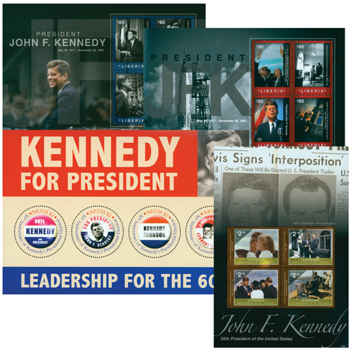 M10991 - John F. Kennedy Stamp Collection 4 sheet - Mystic Stamp Company