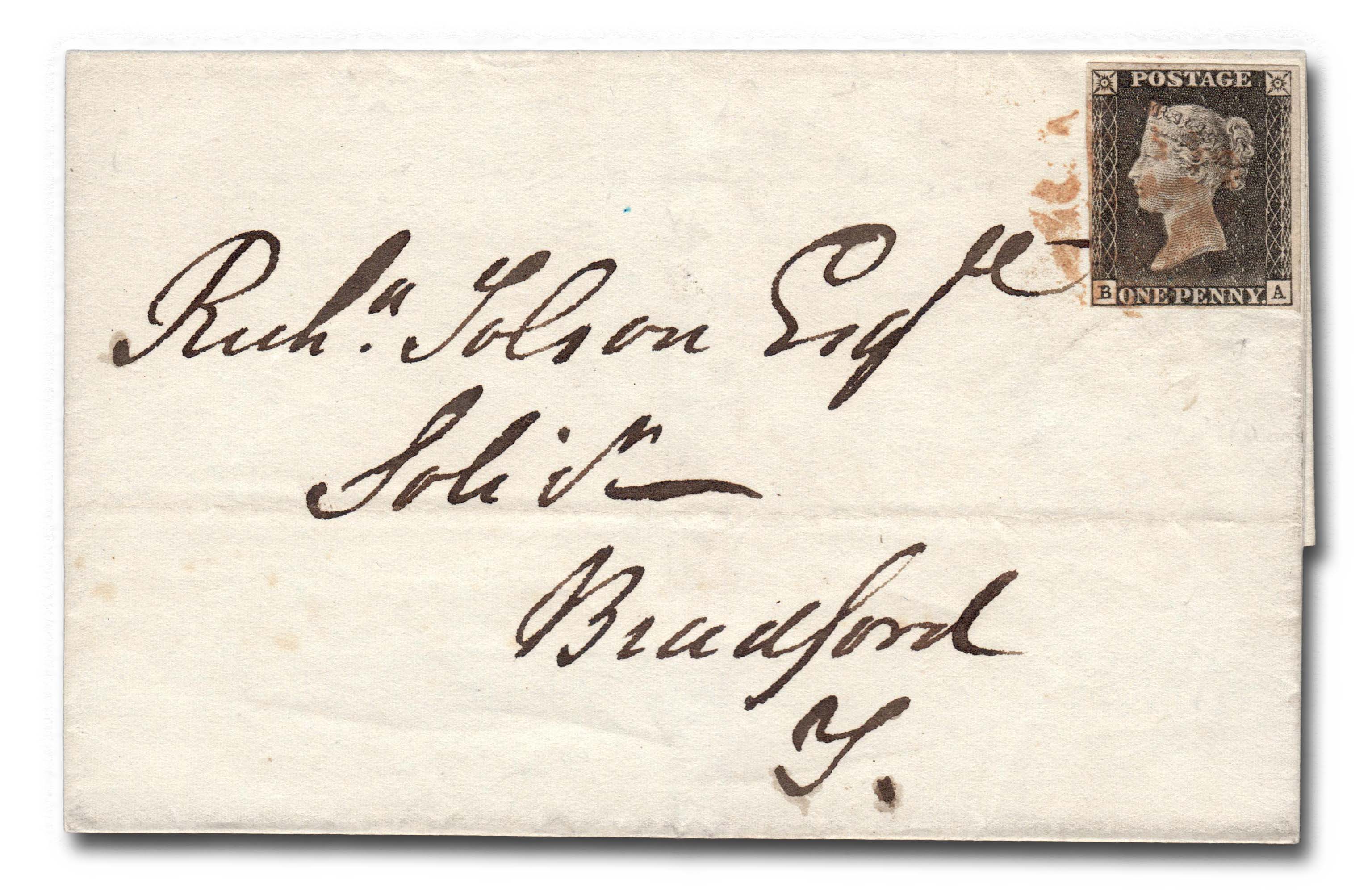 1 - 1840 Great Britain Penny Black - Mystic Stamp Company