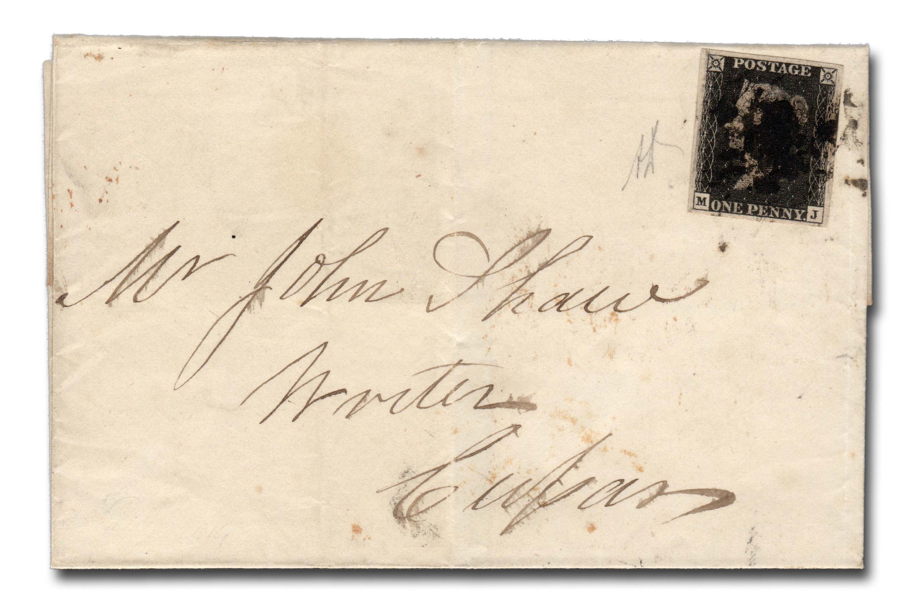 1 - 1840 Great Britain Penny Black - Mystic Stamp Company