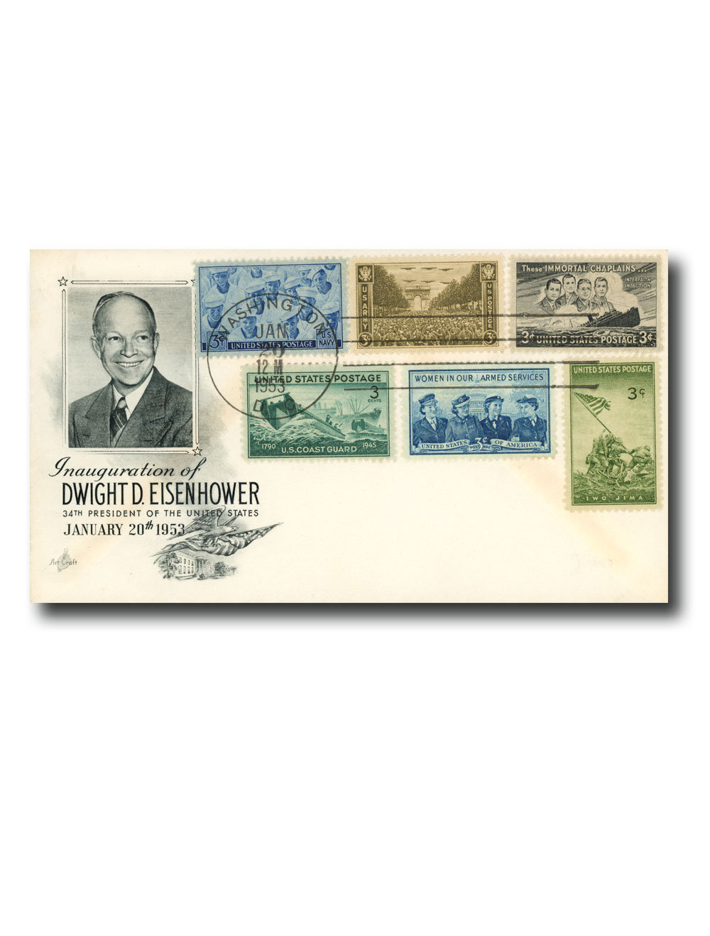 IC 1953 - 1953 Inauguration Cover - President Dwight D. Eisenhower ...